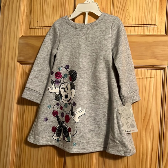 jumping beans | Dresses | Disney Fleece Grey Minnie Mouse Dress | Poshmark
